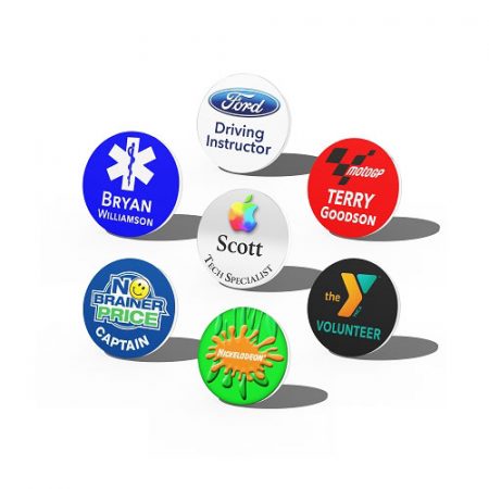 Reusable Round Name Tags and Badges