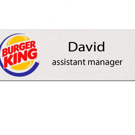 Burger King Name Tags-Personalized Plastic Name Tags for Burger King