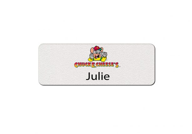 Chuck E Cheese Silver Name Tags