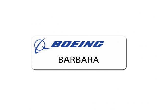 Boeing White Name Tags
